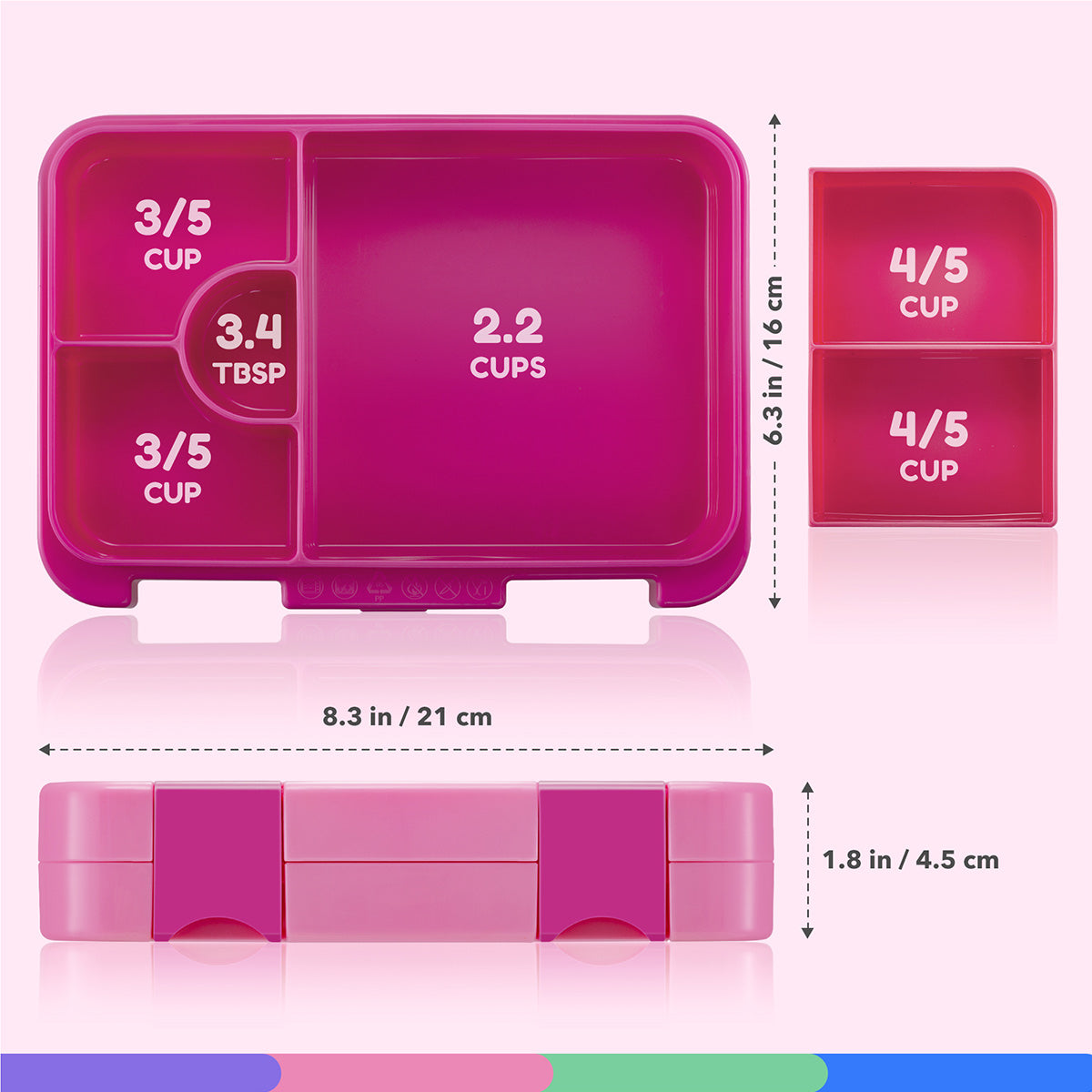Caperci Versatile Kids Bento Lunch Box