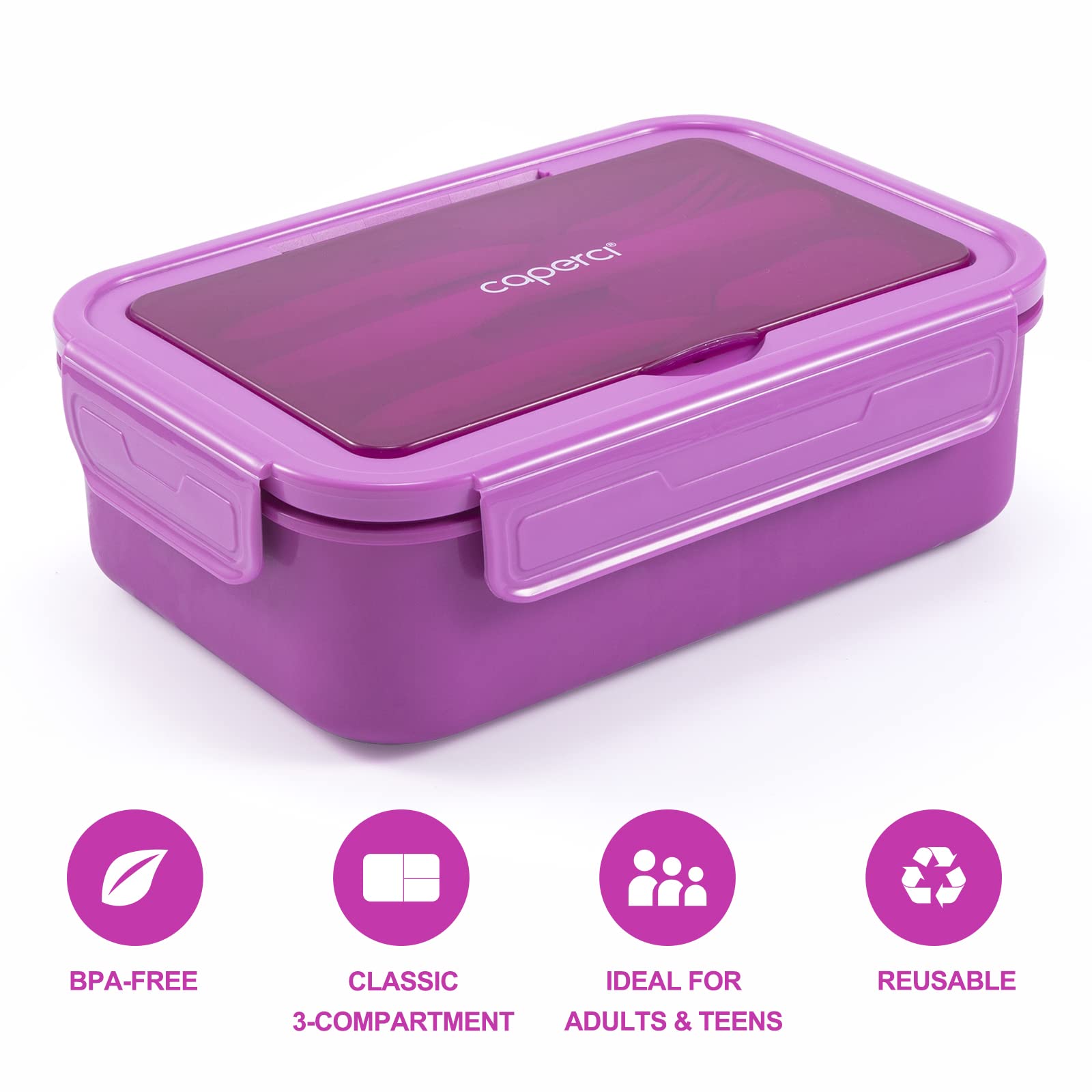Caperci Classic Bento Box Adult Lunch Box for Older Kids – RicheMake