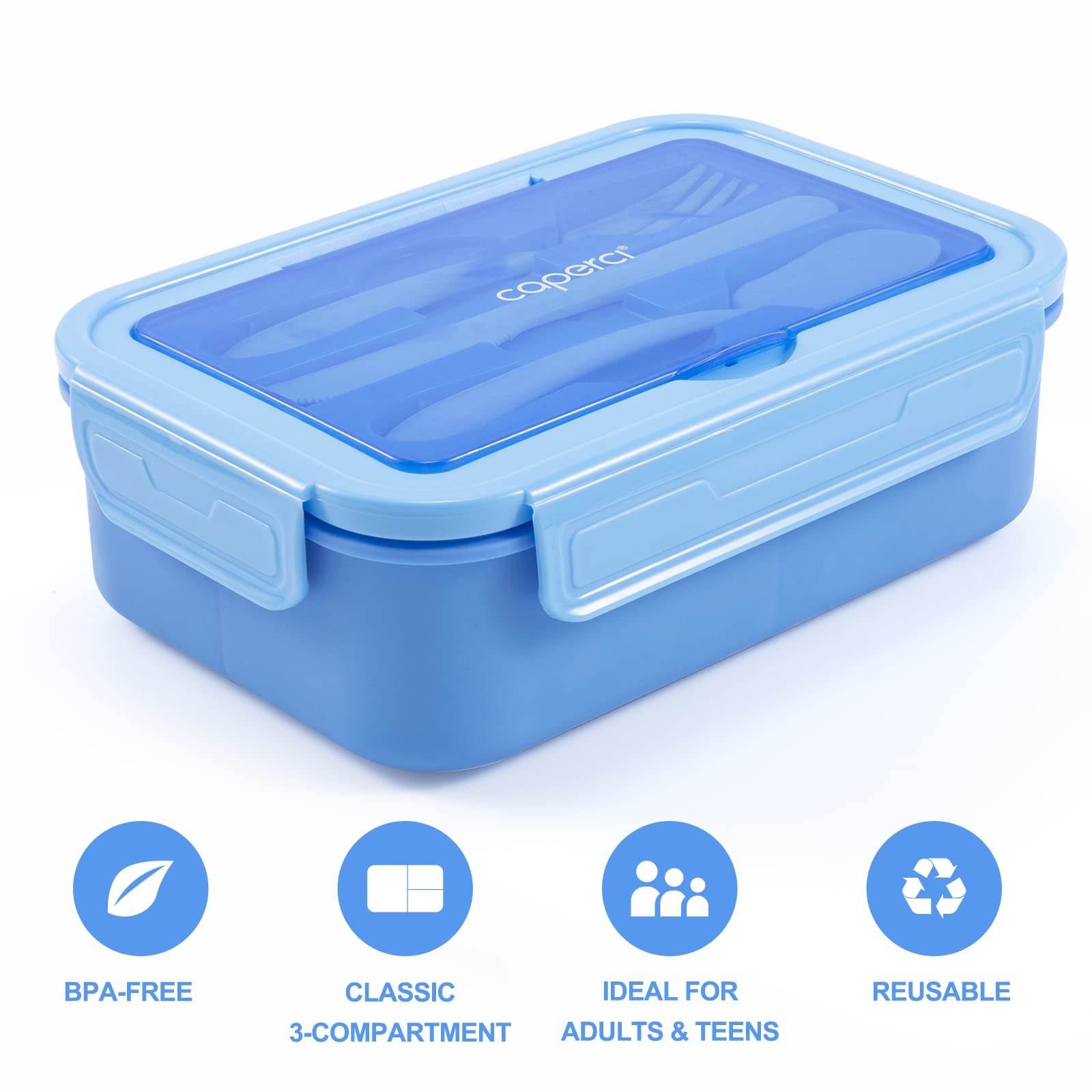 Caperci Classic Bento Box Adult Lunch Box for Older Kids – RicheMake